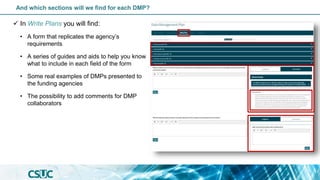 Creating Data Management Plans with CORA.eiNa DMP | PPTX