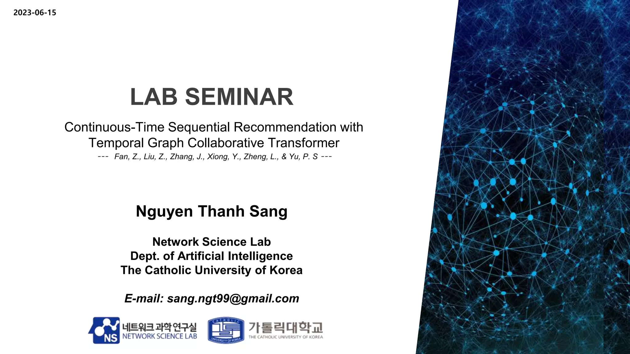Ns Cuk Seminar Stnguyen Review On Continuous Time Sequential Recommendation With Temporal