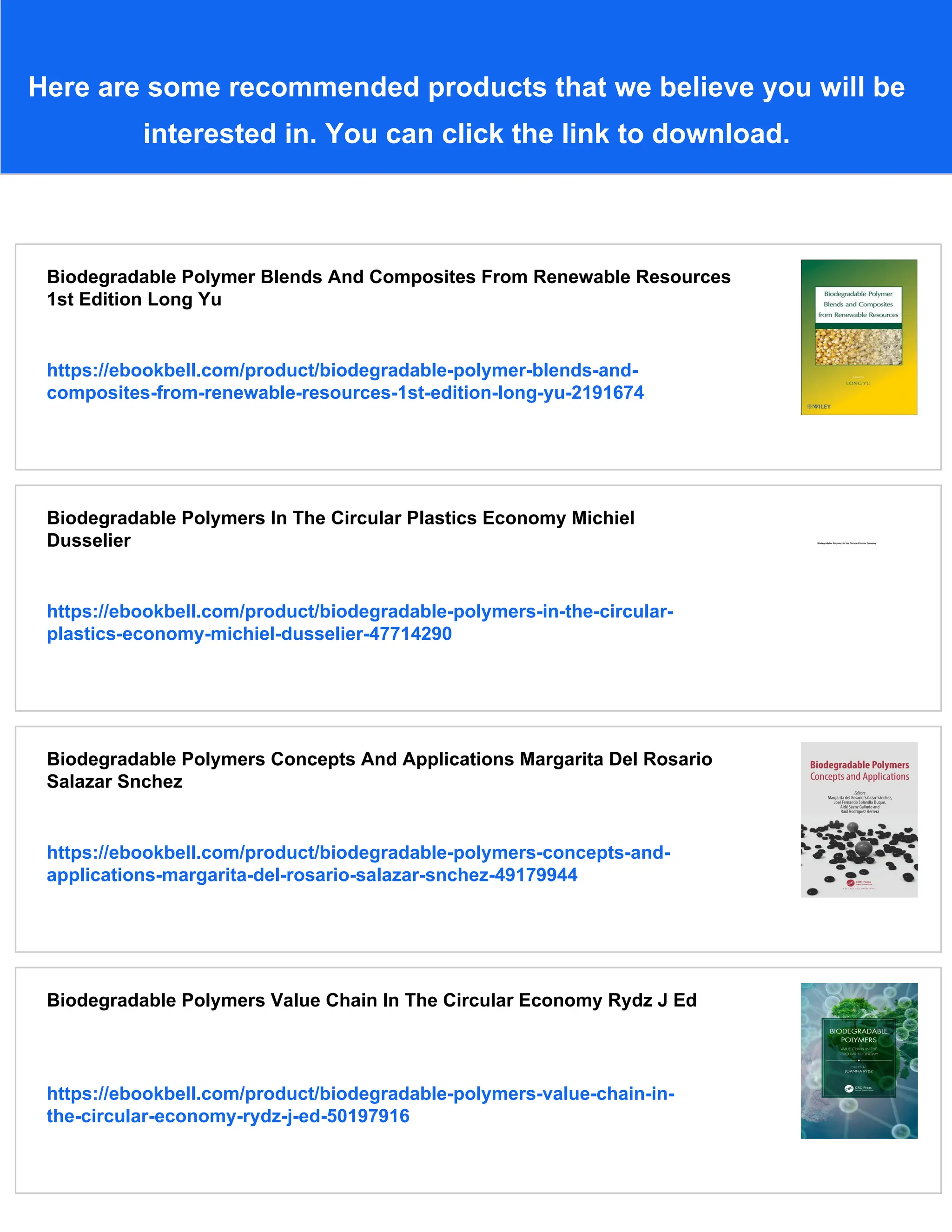 Biodegradable Polymers Blends And Composites Sanjay Mavinkere Rangappa ...