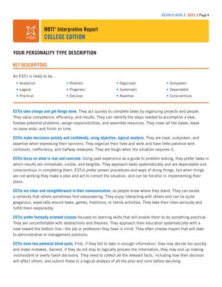 MBTI Results - Flavin | PDF