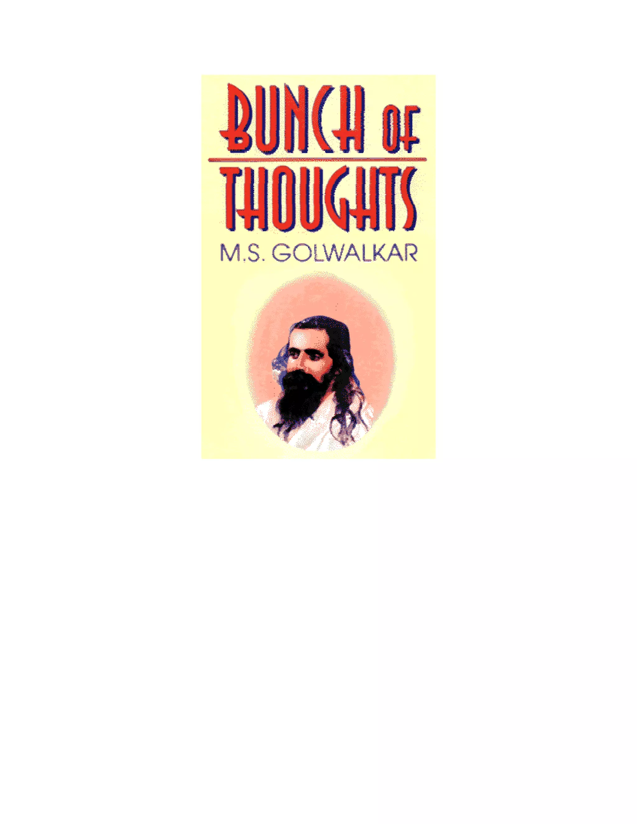 Bunch of Thoughts : M.S.Golwalkar | PDF