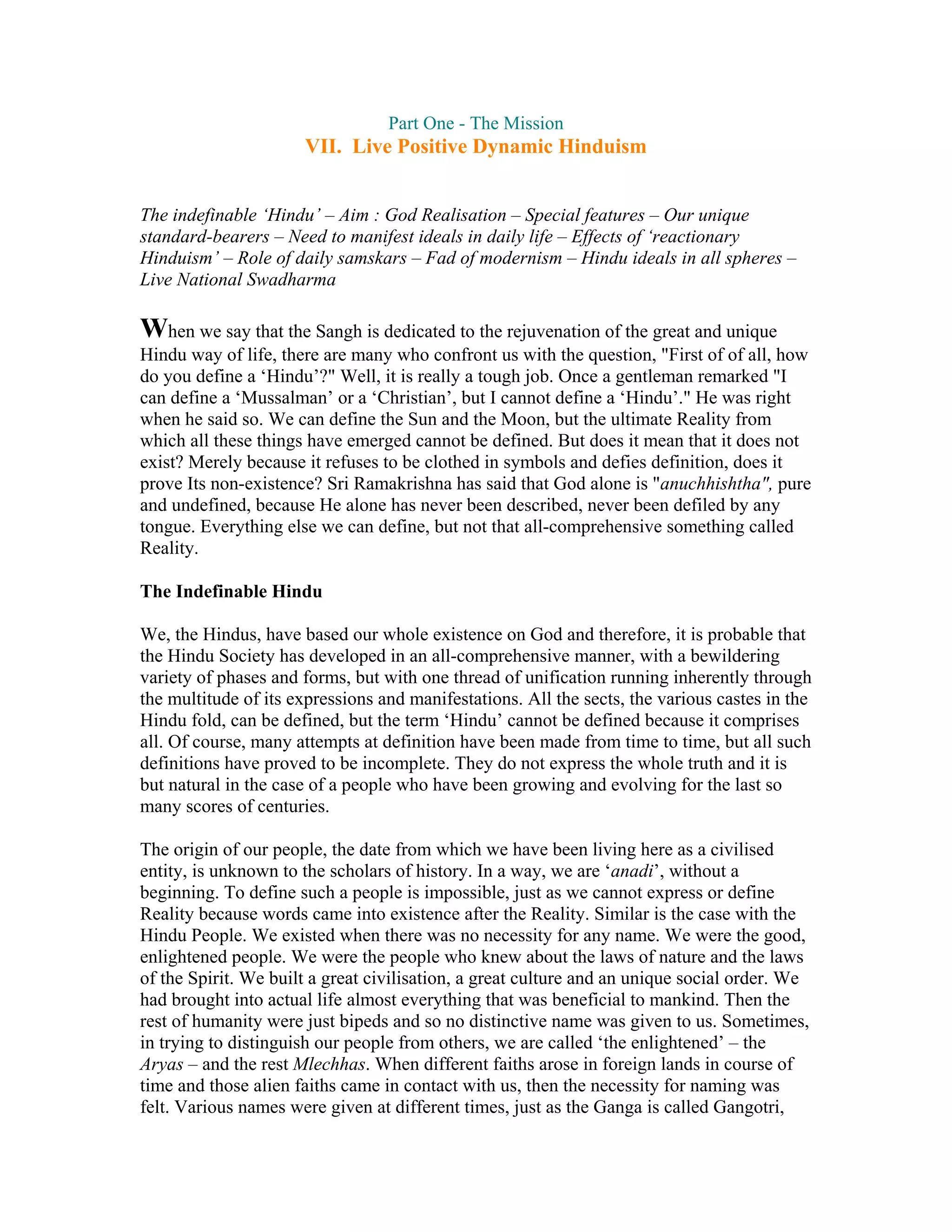 Bunch of Thoughts : M.S.Golwalkar | PDF