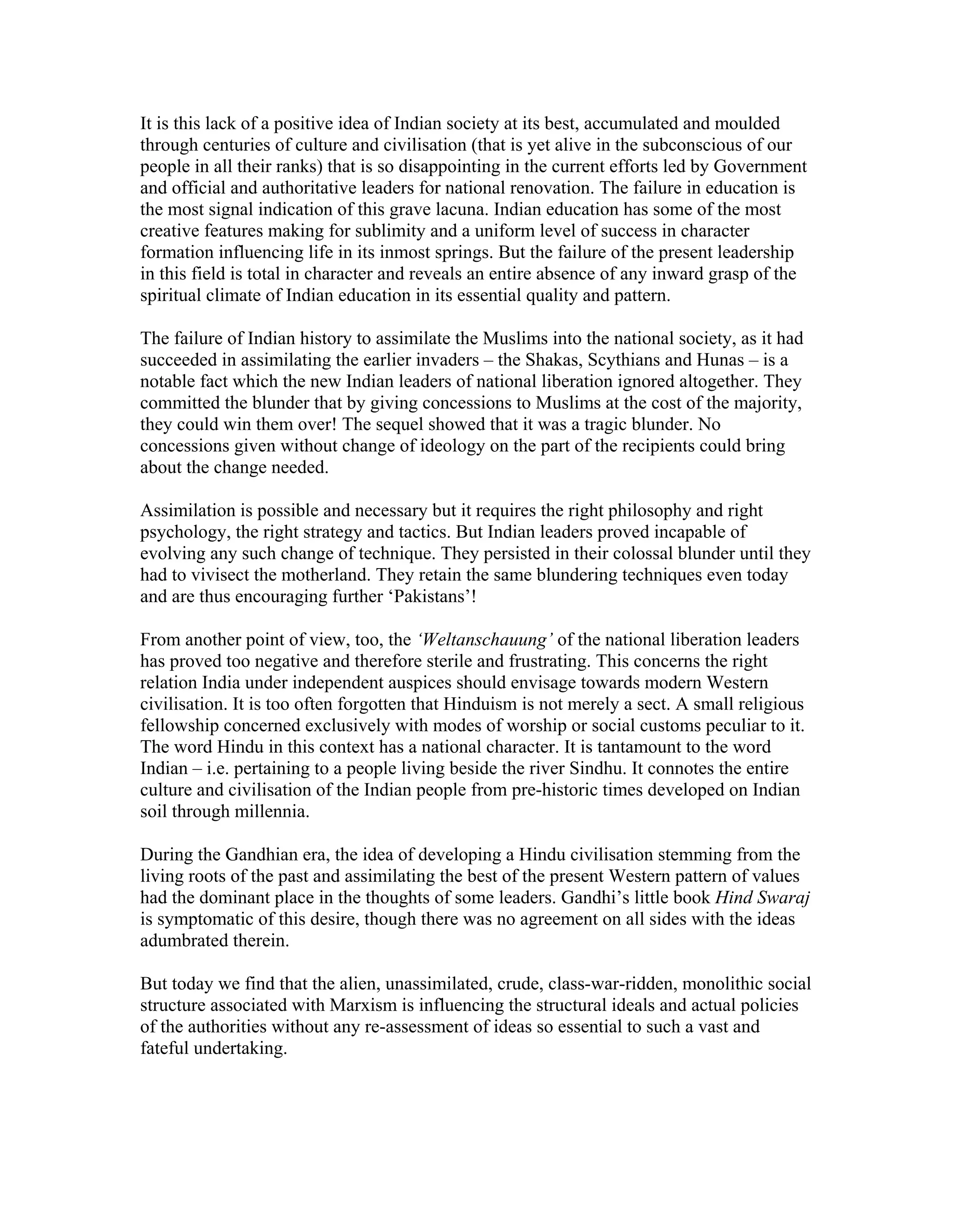 Bunch of Thoughts : M.S.Golwalkar | PDF