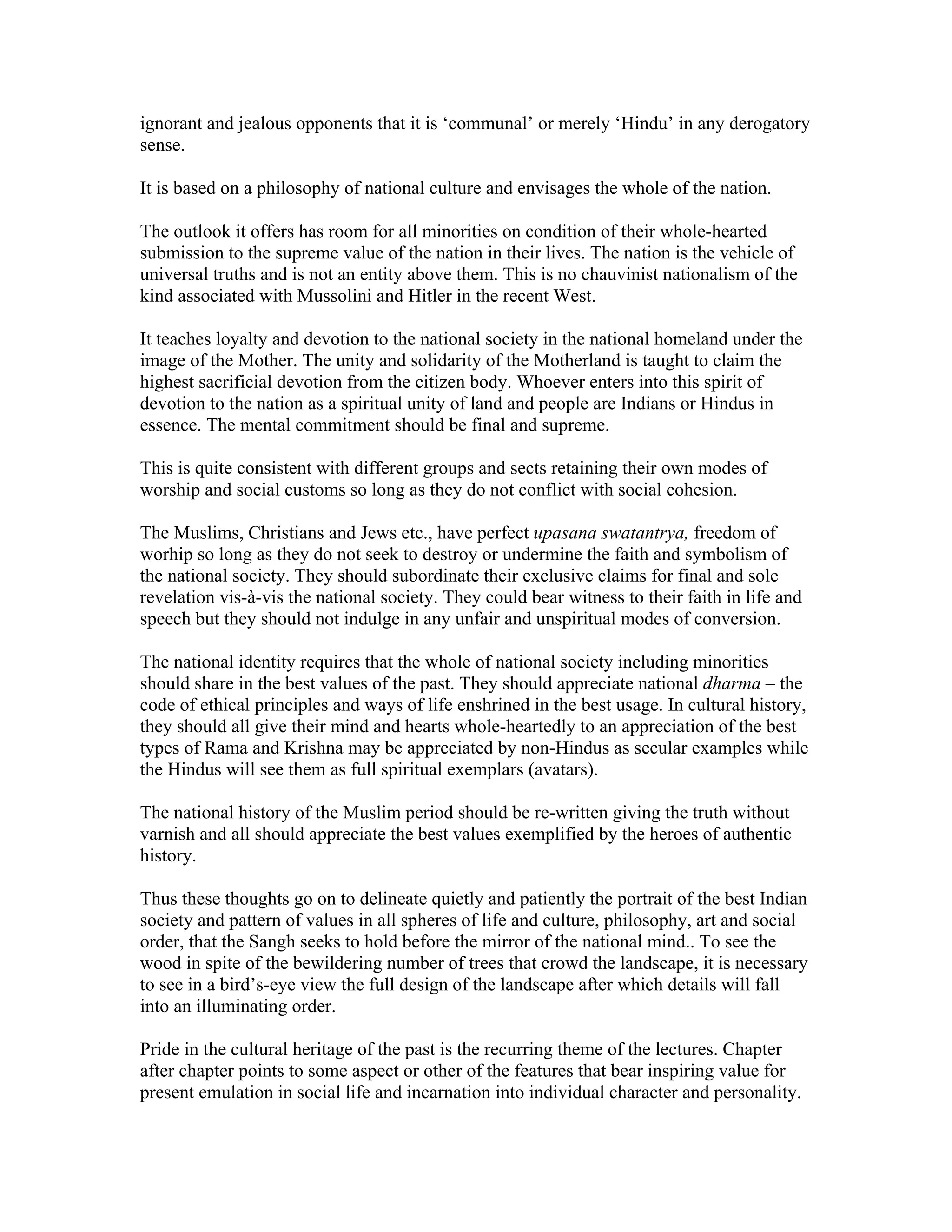 Bunch of Thoughts : M.S.Golwalkar | PDF