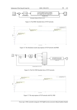 Fuzzy type 1 PID controllers design for TCP/AQM wireless networks | PDF