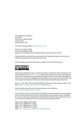 Music And Digital Media A Planetary Anthropology Georgina Born | PDF