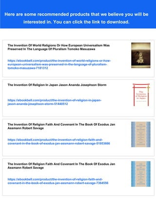 The Invention Of Religions Daniel Dubuisson | PDF
