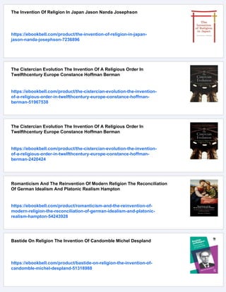 The Invention Of Religions Daniel Dubuisson | PDF