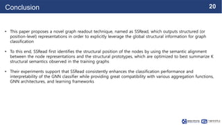 NS-CUK Seminar: J.H.Lee, Review on "Learnable Structural Semantic Readout for Graph ...