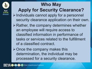 Want a Security Clearance? This is what you need to know | PPTX