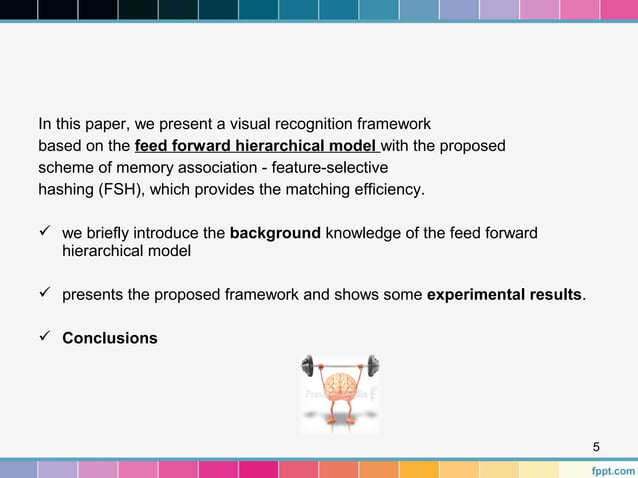A Cortex Like Model For Object Recognition Using Feature Selective Hashing Ppt