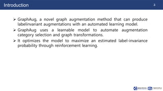 AUTOMATED DATA AUGMENTATIONS FOR GRAPH CLASSIFICATION.pptx