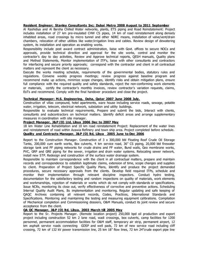 Resident Engineer | DOCX