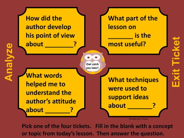 230EntryandExitTicketsOrganizedbyBloomsTaxonomyCriticalThinking-1.pptx