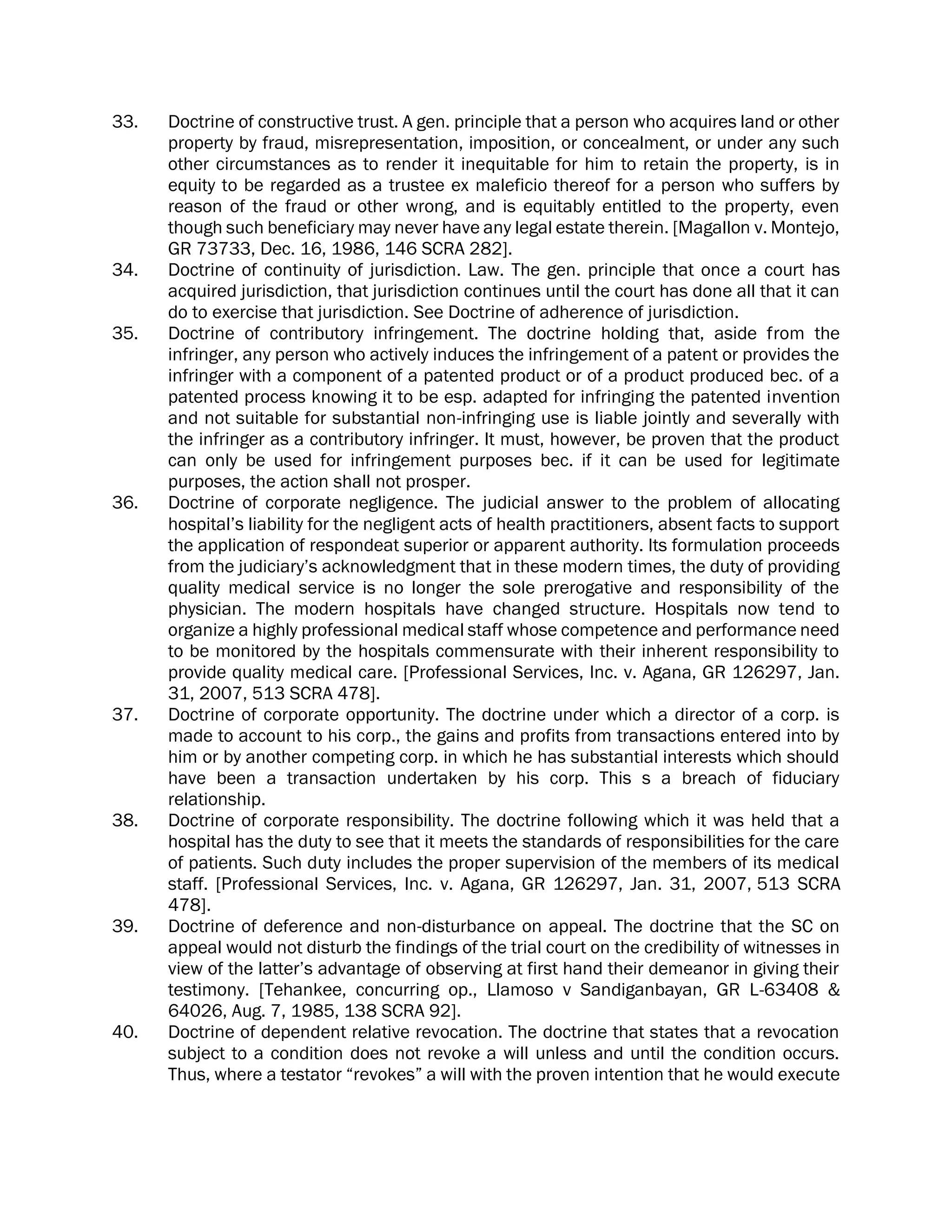 230 PHILIPPINE LEGAL DOCTRINES (AS OF 2020) RESEARCHED AND COMPILED BY ...