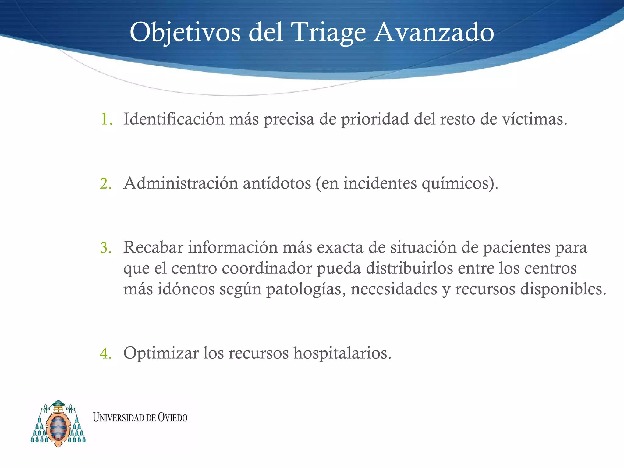 Modelo extra hospitalario de triage avanzado (meta) para incidentes con ...
