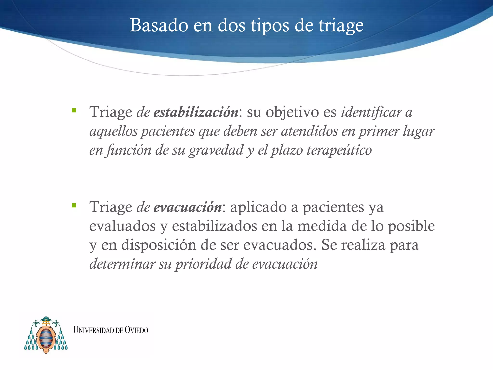 Modelo extra hospitalario de triage avanzado (meta) para incidentes con ...