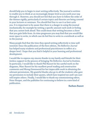 The Reflective Journal 2nd Edition Barbara Bassot | PDF