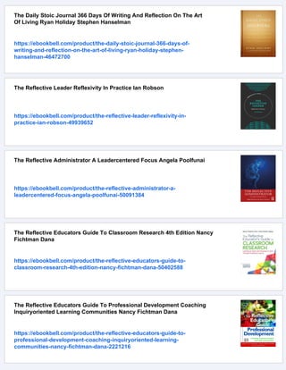 The Reflective Journal 2nd Edition Barbara Bassot | PDF