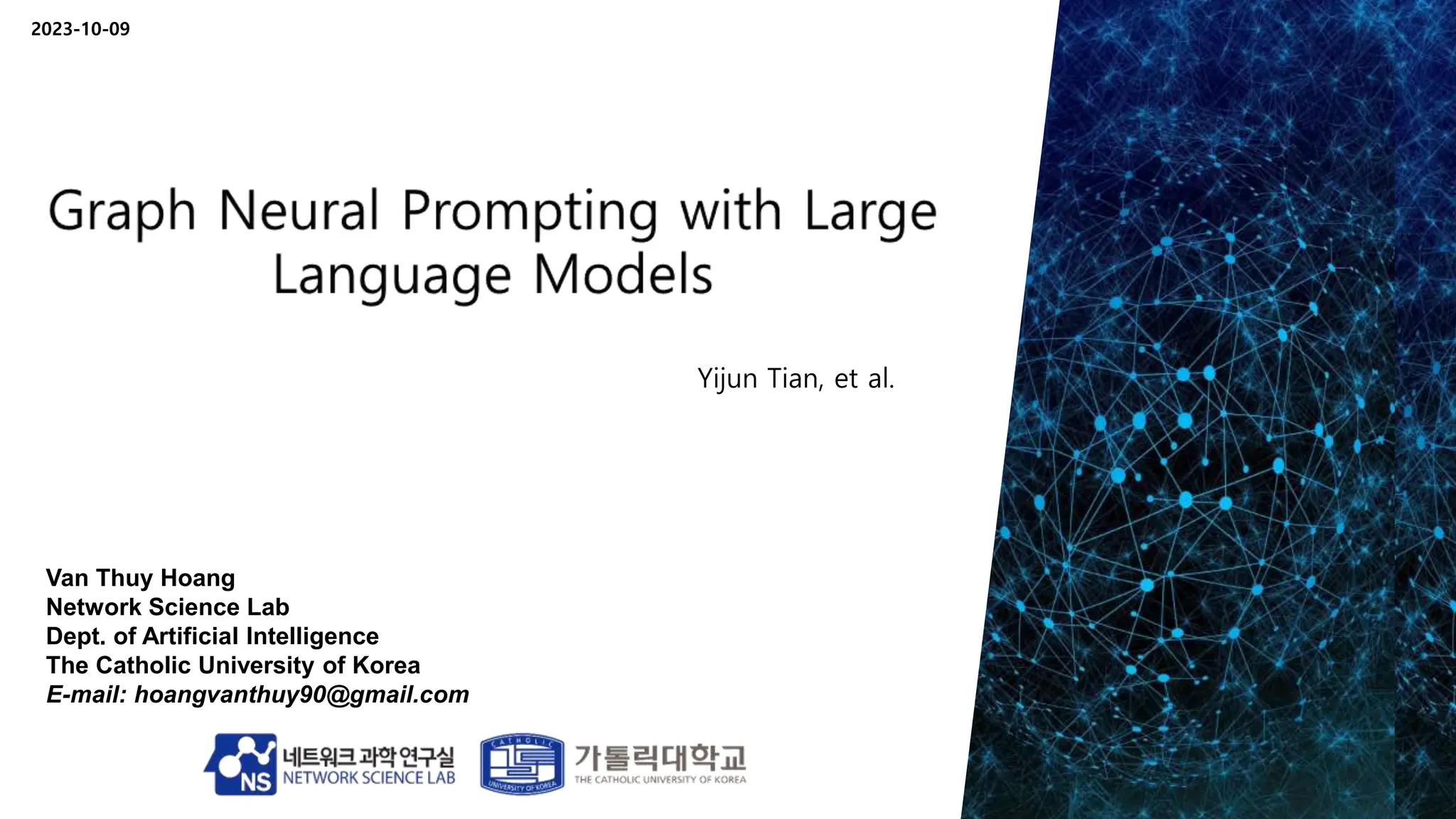 Graph Neural Prompting with Large Language Models.pptx | Free Download