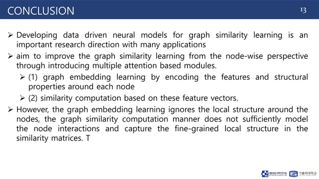 Exploring attention mechanism for graph similarity learning .pptx