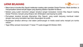 Roasting Kiky Saputri kepada Ganjar | PPT