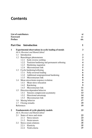 Cyclic Plasticity Of Metals Modeling Fundamentals And Applications ...