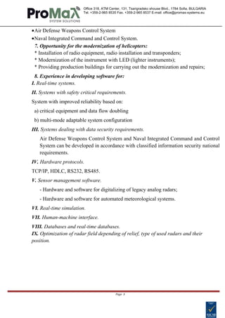 A. ProMax 99 Company Presentation | DOC | Operating Systems | Computer ...