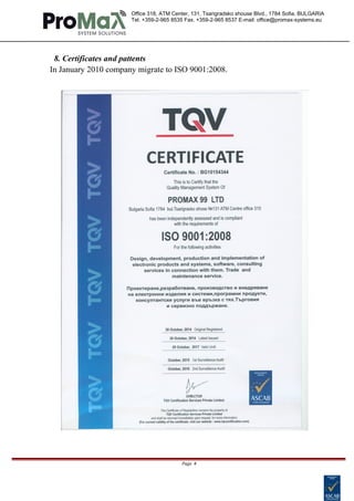 A. ProMax 99 Company Presentation | DOC | Operating Systems | Computer ...