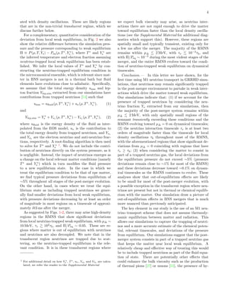 Neutrino trapping and out-of-equilibrium effects in binary neutron star merger remnants | PDF