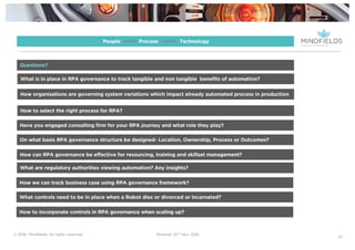 What, Why and How of Governance in RPA | PDF