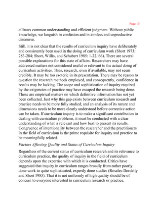 Forms Of Curriculum Inquiry Short Edmond C | PDF