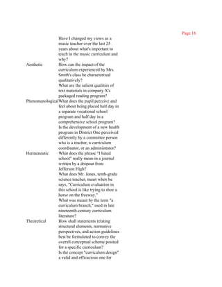 Forms Of Curriculum Inquiry Short Edmond C | PDF