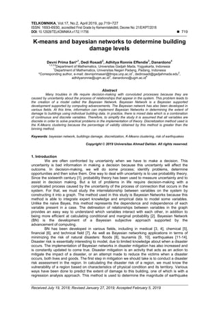 K-means and bayesian networks to determine building damage levels | PDF