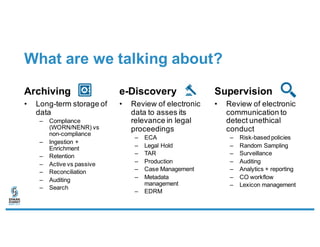 Solving Real Problems with Apache Spark: Archiving, E-Discovery, and Supervision: Spark Summit ...