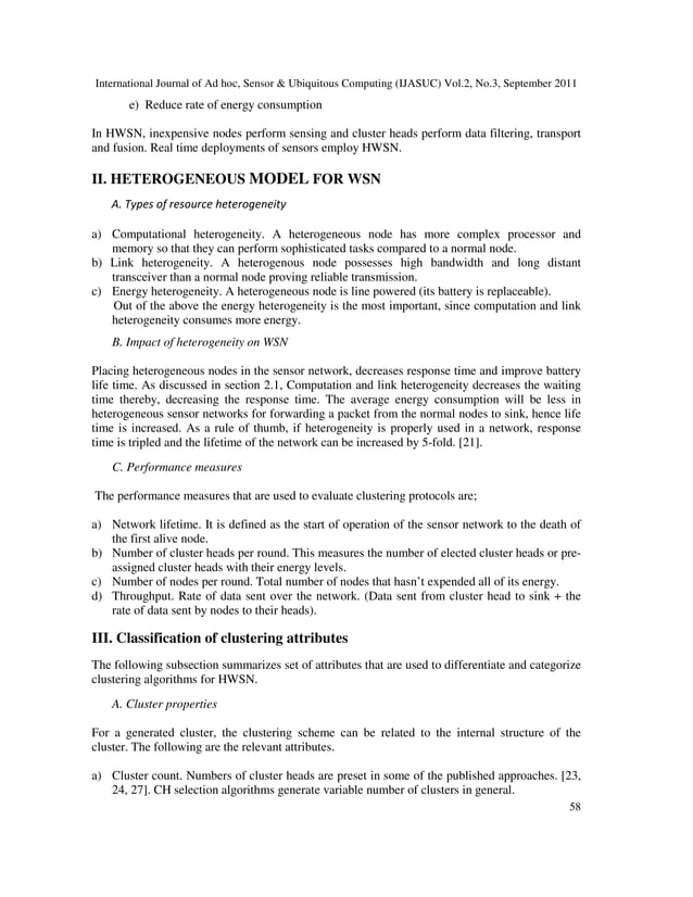 Clustering Algorithms For Heterogeneous Wireless Sensor Networks A Brief Survey Pdf