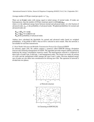 CLUSTERING ALGORITHMS FOR HETEROGENEOUS WIRELESS SENSOR NETWORKS – A BRIEF SURVEY | PDF ...