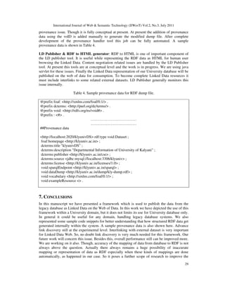 Linked Data Generation for the University Data From Legacy Database | PDF