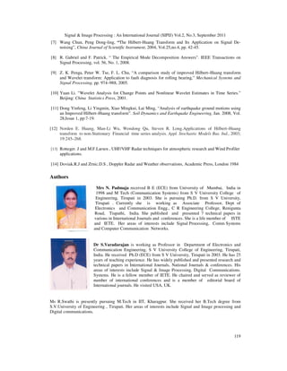 Signal Processing of Radar Echoes Using Wavelets and Hilbert Huang ...