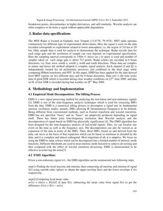 Signal Processing of Radar Echoes Using Wavelets and Hilbert Huang Transform | PDF