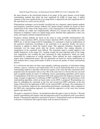 A Wavelet Based Hybrid SVD Algorithm for Digital Image Watermarking | PDF