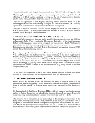 A Fault Dictionary-Based Fault Diagnosis Approach for CMOS Analog Integrated Circuits | PDF