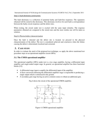 A Fault Dictionary-Based Fault Diagnosis Approach for CMOS Analog Integrated Circuits | PDF