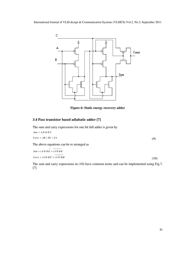 Power Comparison Of Cmos And Adiabatic Full Adder Circuits Pdf
