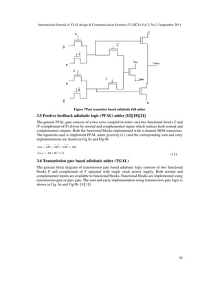 POWER COMPARISON OF CMOS AND ADIABATIC FULL ADDER CIRCUITS | PDF