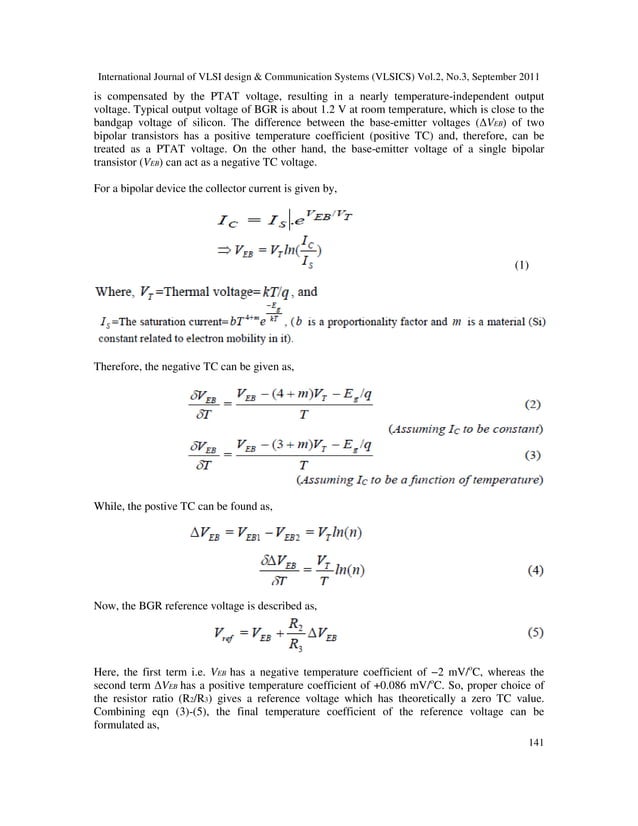 DESIGN OF A CMOS BANDGAP REFERENCE WITH LOWTEMPERATURE COEFFICIENT AND HIGH POWER SUPPLY ...