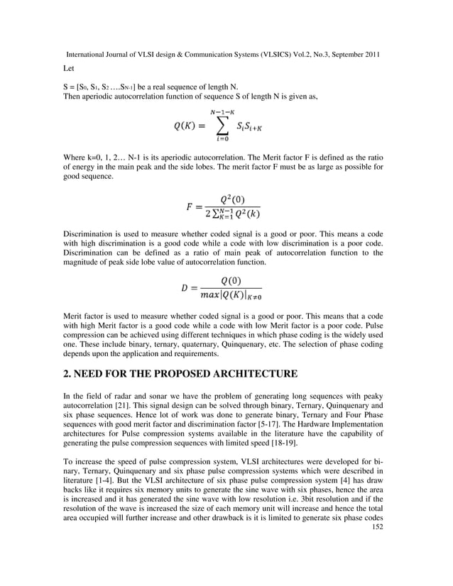 AREA OPTIMIZED FPGA IMPLEMENTATION FOR GENERATION OF RADAR PULSE COM-PRESSION SEQUENCES | PDF