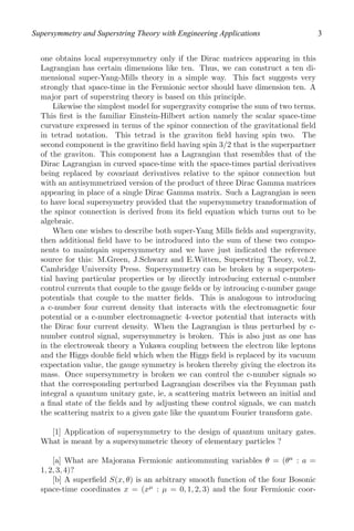 Supersymmetry And Superstring Theory With Engineering Applications ...