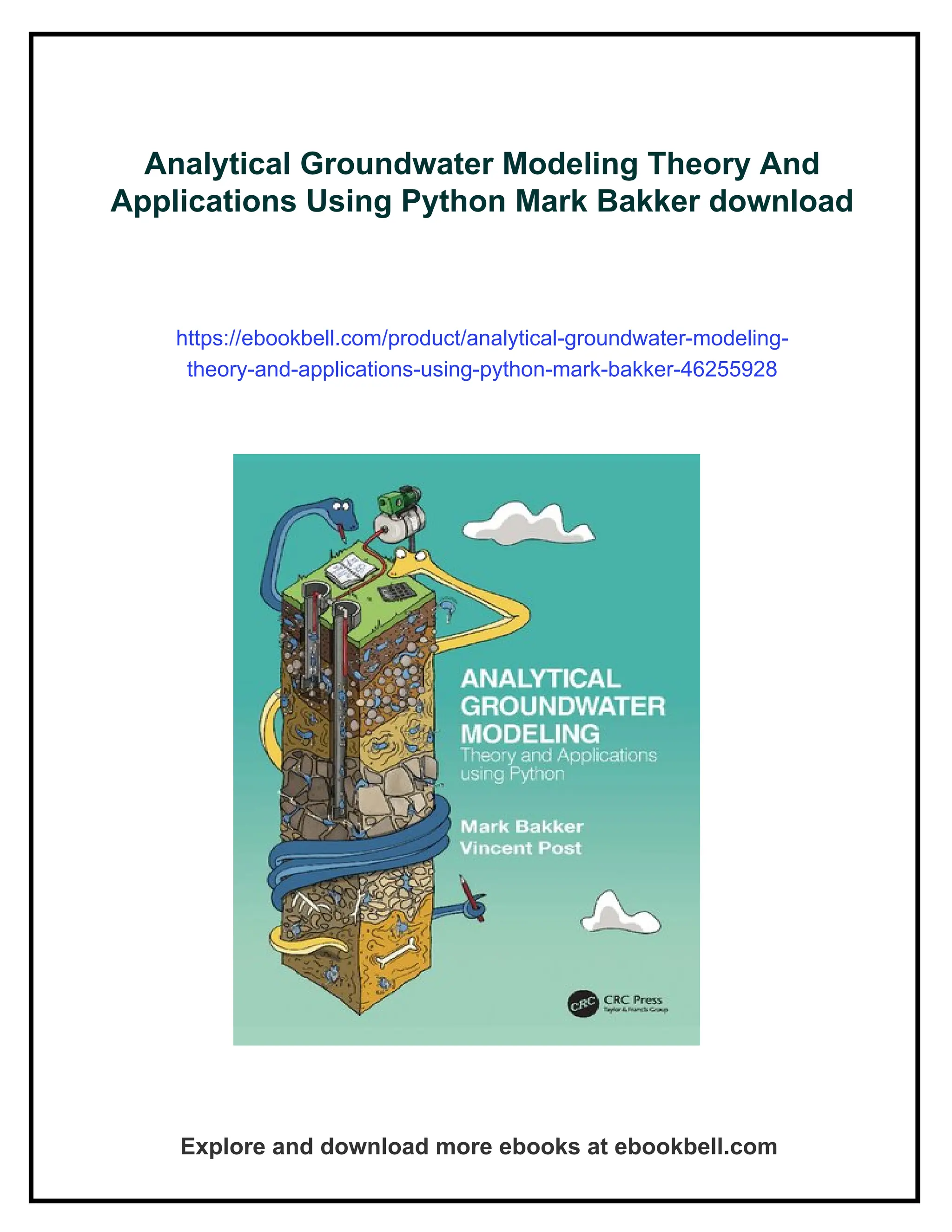 Analytical Groundwater Modeling Theory And Applications Using Python ...