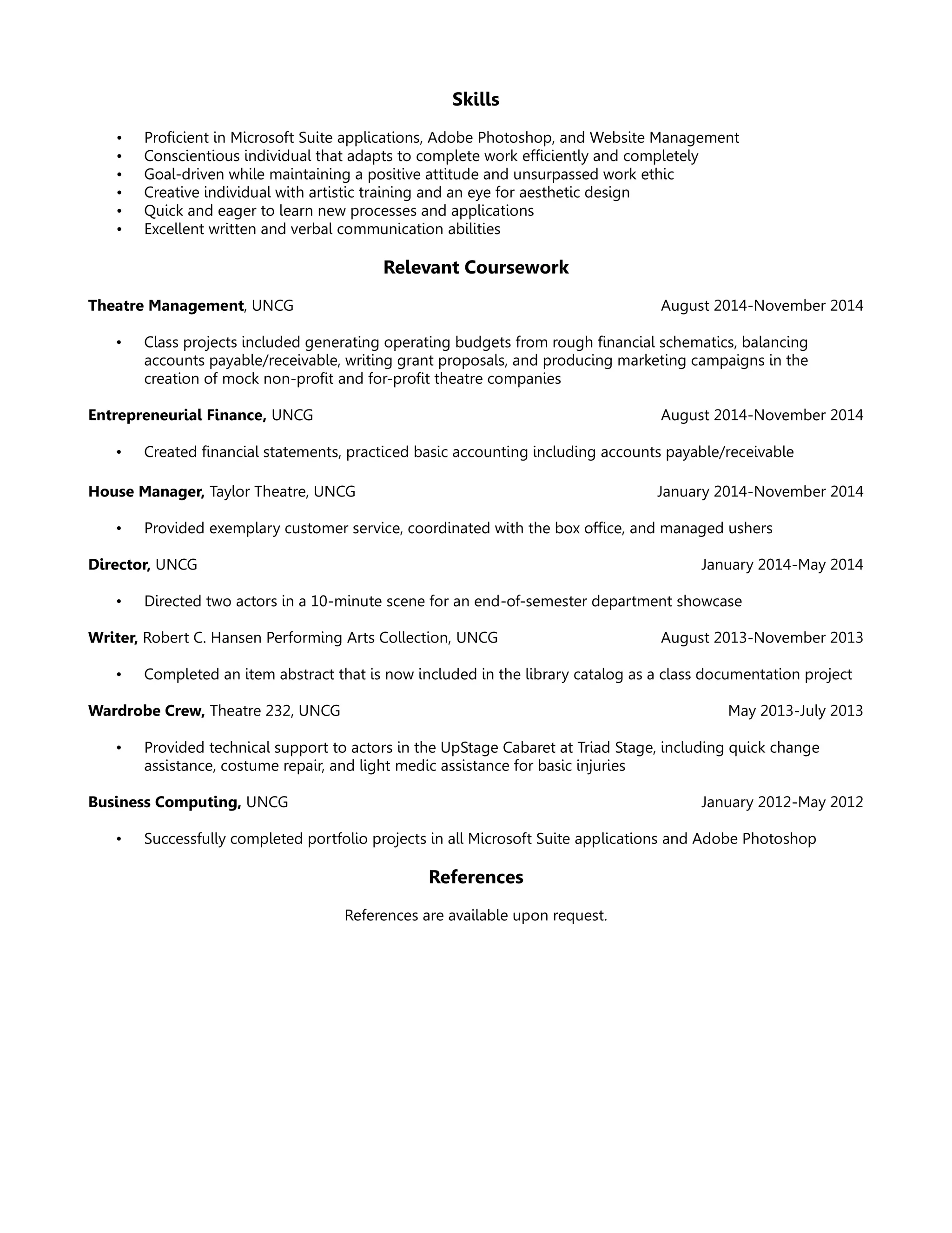 Benjamin Griffith Resume LinkedIn | PDF